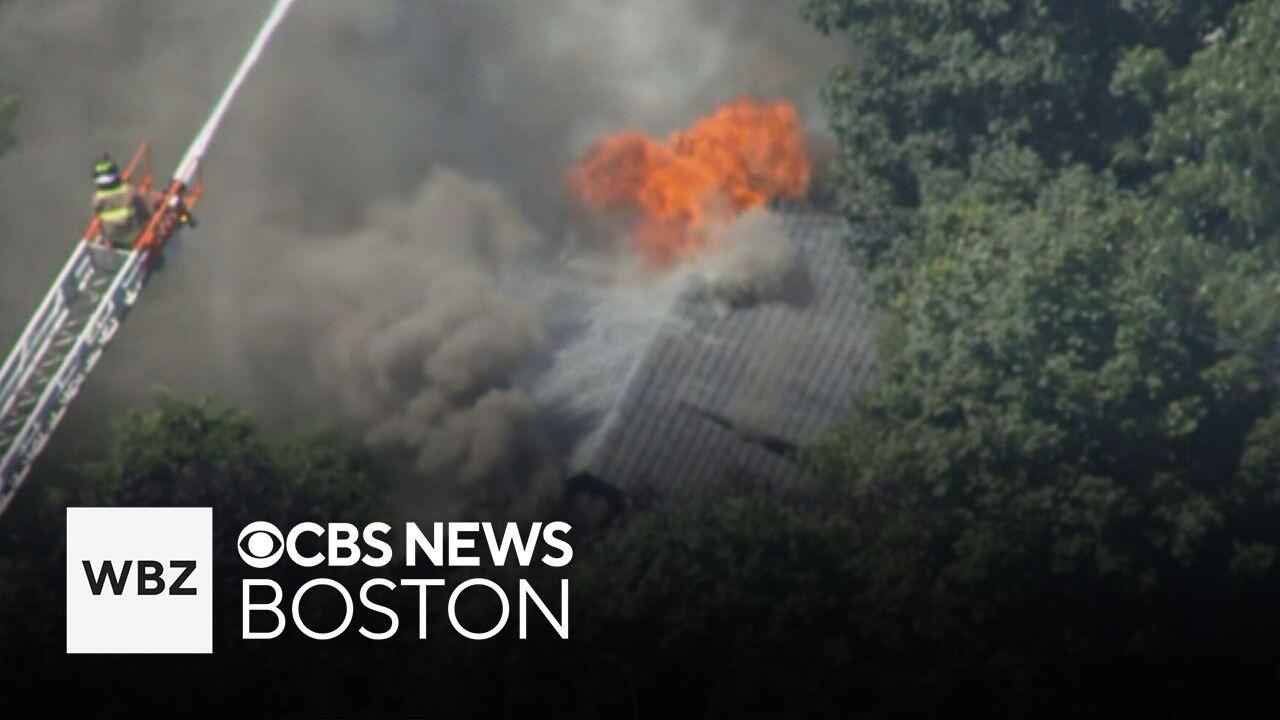 Firefighters rescue 2 men from second floor of burning home in Ipswich ...