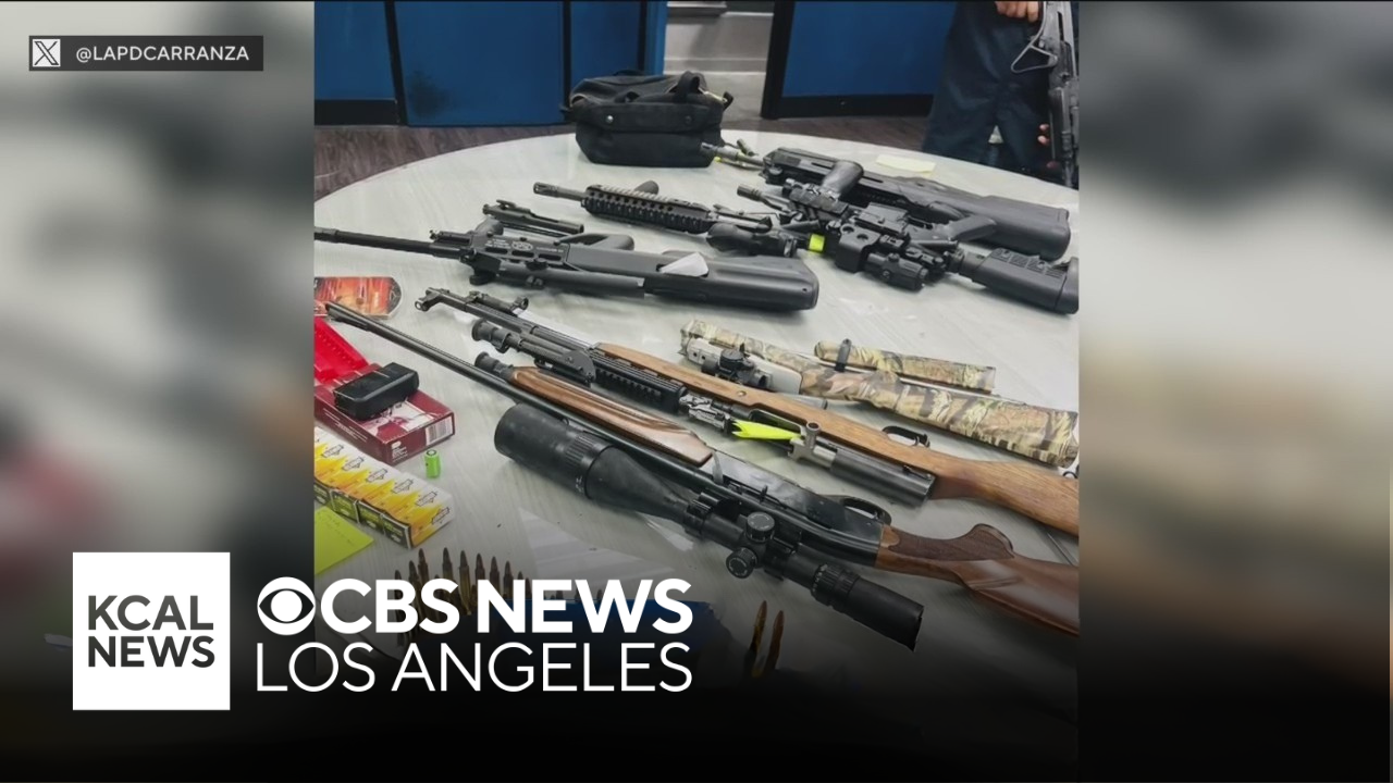 LAPD seizes cache of guns during domestic violence call in downtown ...