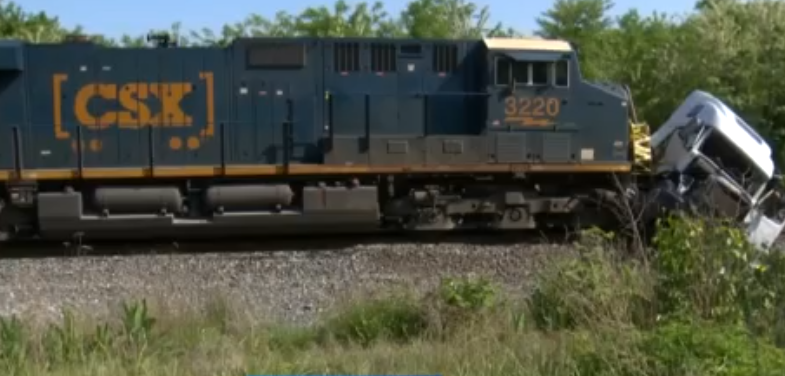 Video shows train, truck collide at Baltimore County railroad crossing ...