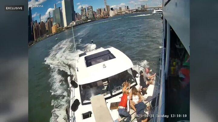 Video shows the moment 2 boats collide on NYC's East River. Here's the ...