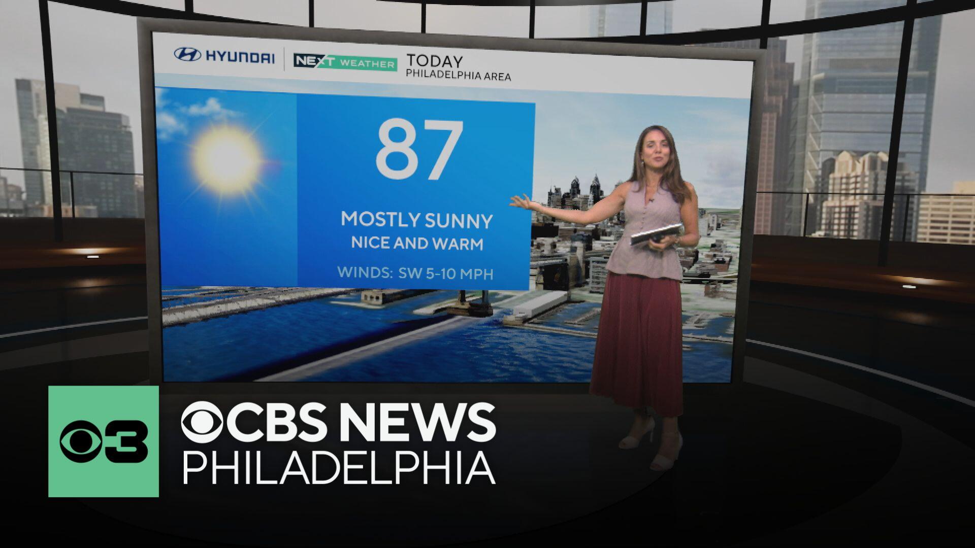 Sunny and warm weather Friday in Philadelphia area, storms possible ...