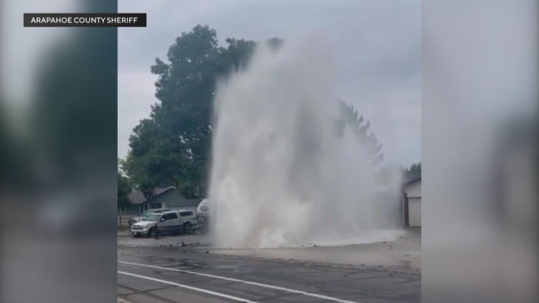 Water main bursts in front of Colorado home, "It does look like a ...