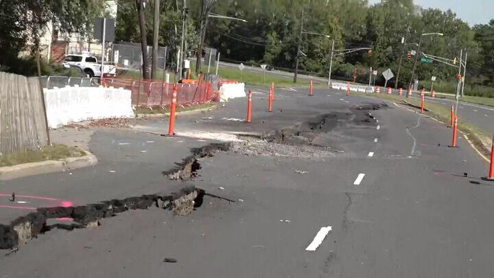 Repairs to cracked road in Woodbridge, N.J. to take months, mayor says ...
