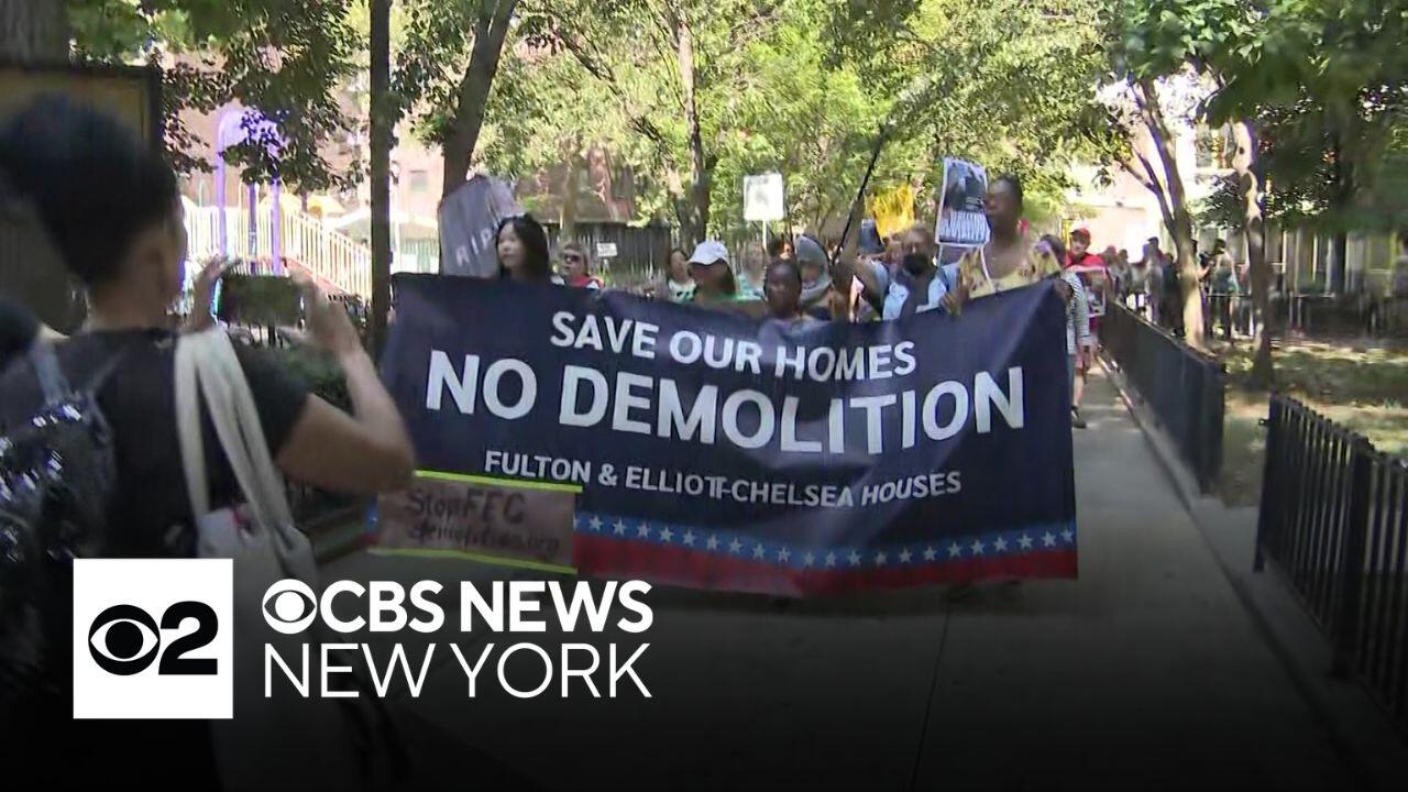 Residents of NYCHA complexes in Chelsea protest demolition ...