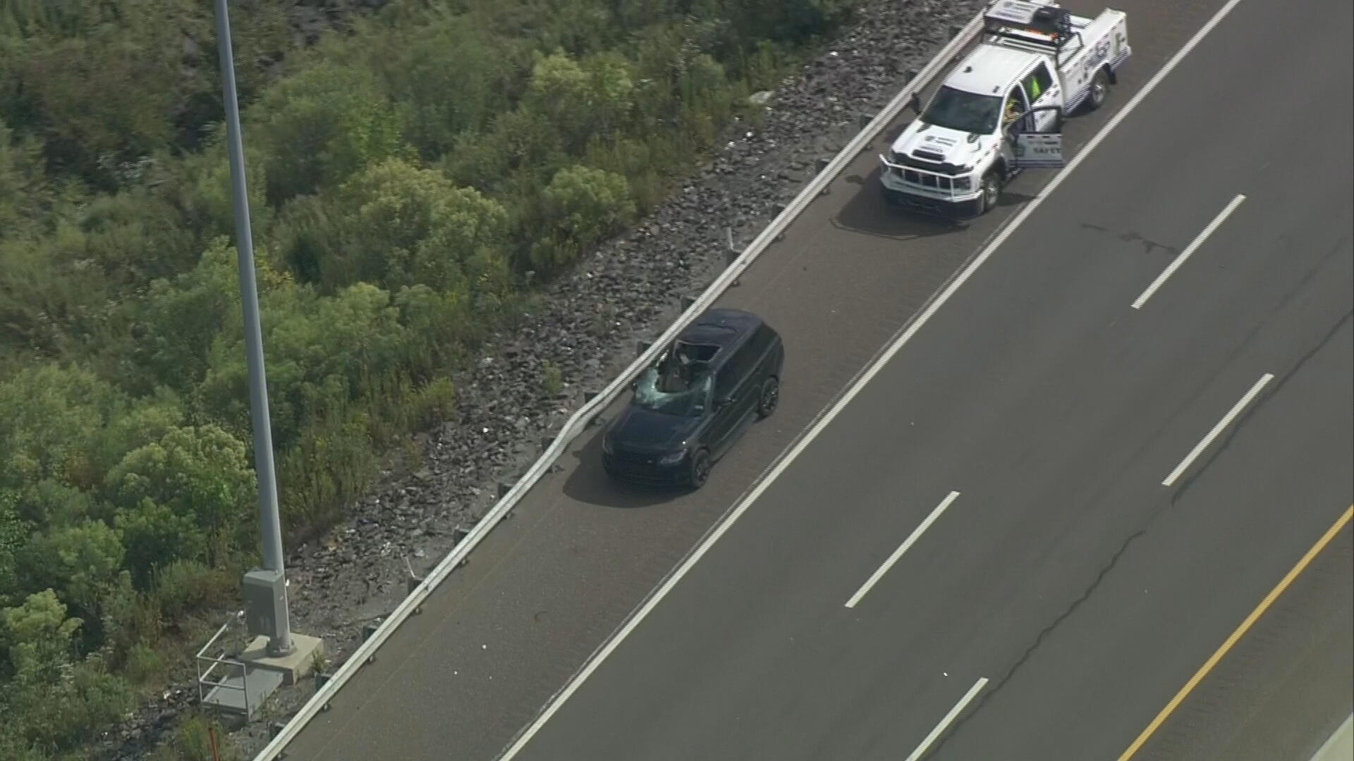 Flying tire partially crushes SUV on I-476 in Whitpain Township ...