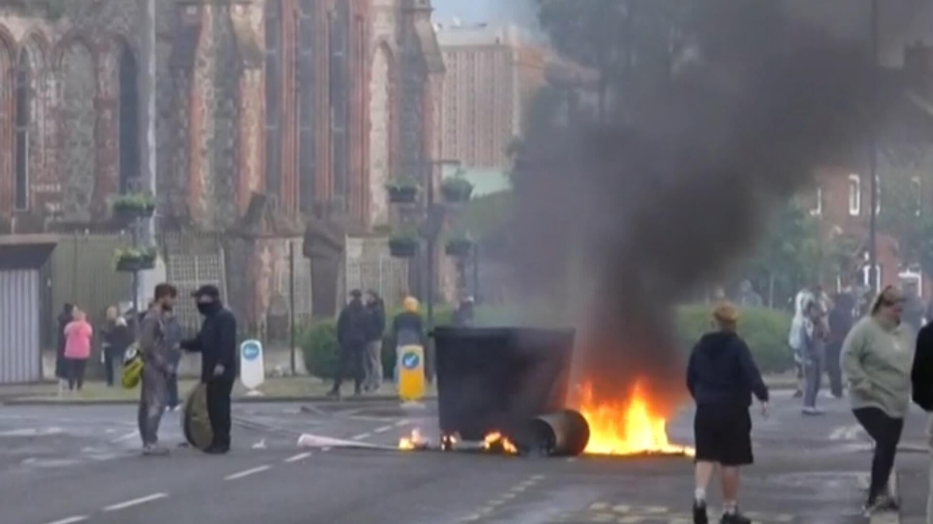 Violent anti-immigration protests erupt in Belfast after stabbing ...