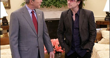 Bush, Bono Lunch At White House - CBS News