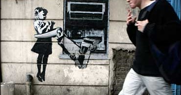 Street Cleaners Paint Over Banksy Art - CBS News