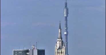 Moscow Landmark On Fire - CBS News