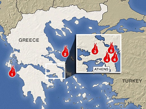 Fires In Greece