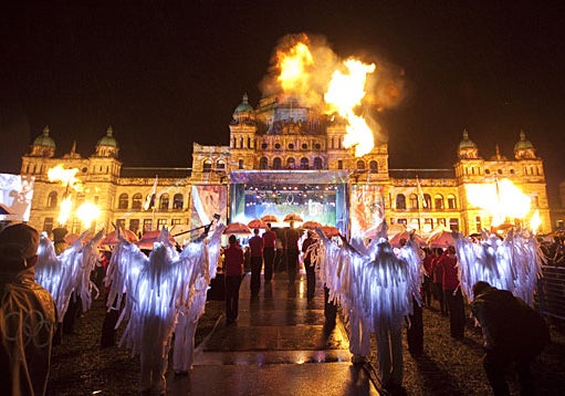 Olympic Torch Crosses Canada