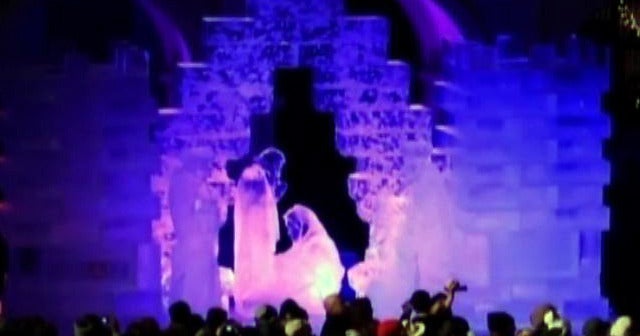Giant Nativity Ice Sculpture - CBS News