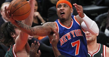 Melo scores 27 in NY debut; Knicks beat Bucks - CBS News