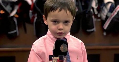 LOL: Young boy interviews NHL hockey players, asks about girls, money ...
