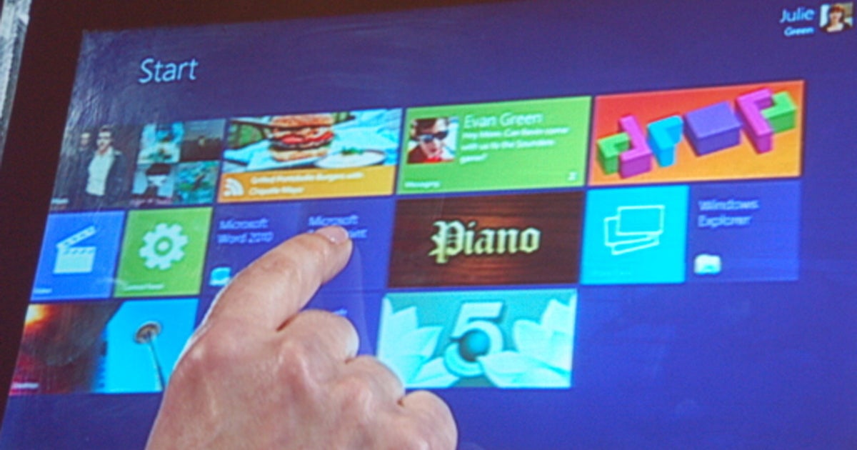 Microsoft offers a peek at Windows 8 - CBS News
