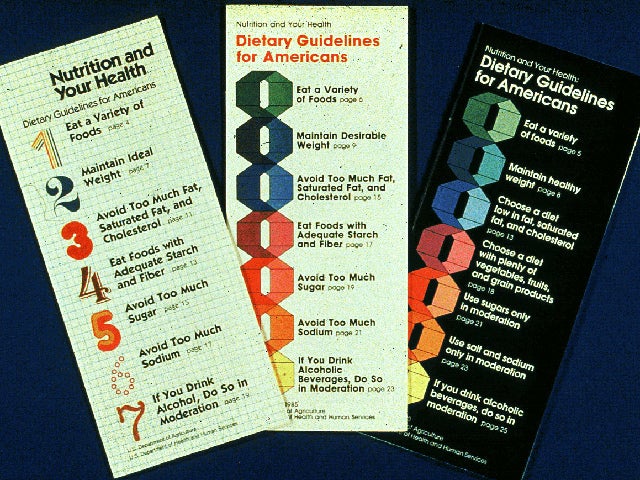 Bye-bye, pyramid - hello, plate: Timeline of food guidelines