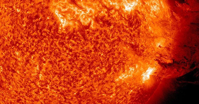 Solar flare eruption puts on cosmic display - CBS News