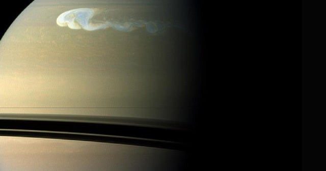 Rare Saturn storm "still going like crazy" - CBS News