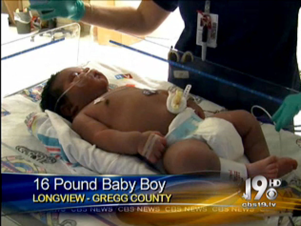 16-pound baby born in Texas, nicknamed 'Moose' - CBS News