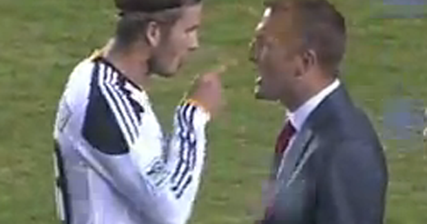 Watch: David Beckham, coach clash after game - CBS News