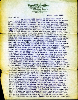 Rare Titanic photos, letters auctioned off
