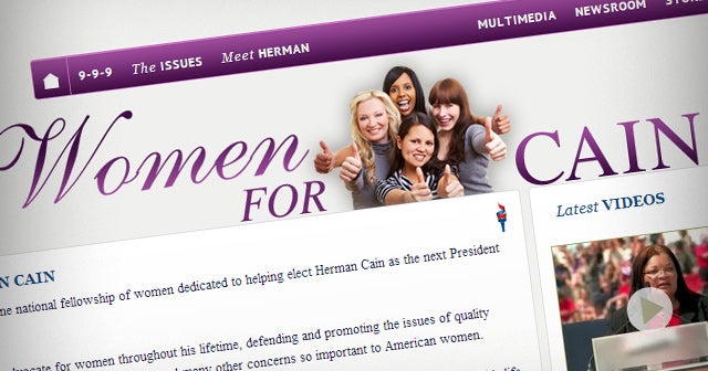 "Women for Cain" back embattled candidate - CBS News