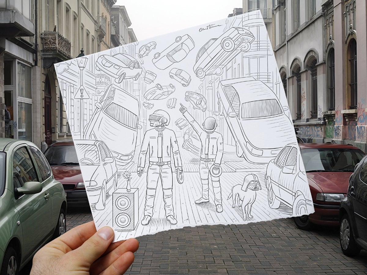 "Pencil Vs Camera" blends drawing and photography