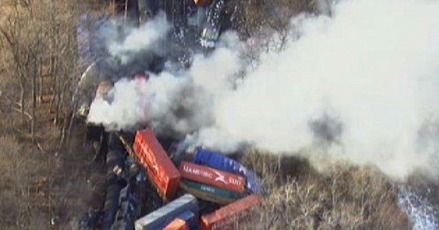 3 freight trains derail after Indiana collision - CBS News