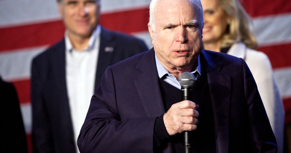 John McCain defends Romney's record at Bain - CBS News