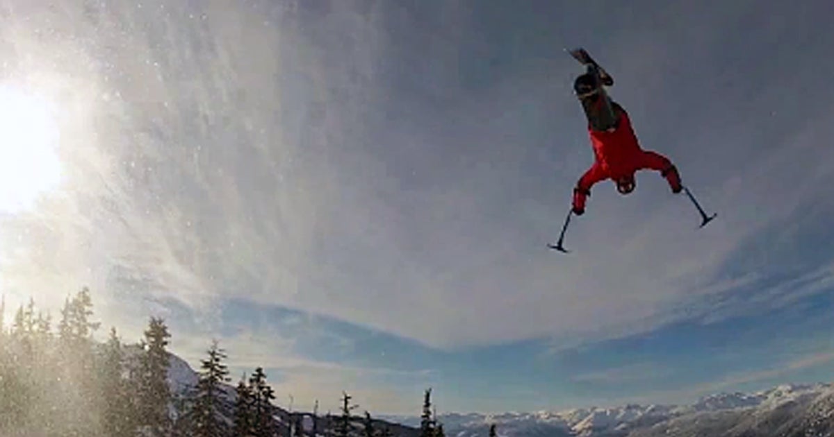Inspirational and amazing freeski backflip done by parapalegic athlete ...