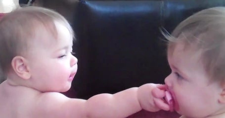 One pacifier and two babies can only lead to war - CBS News