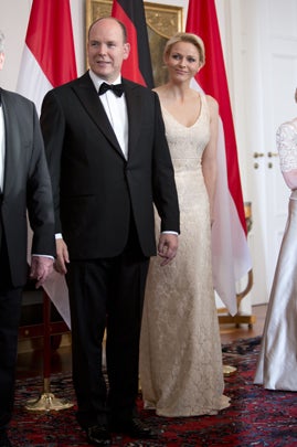Monaco's prince and princess in Germany