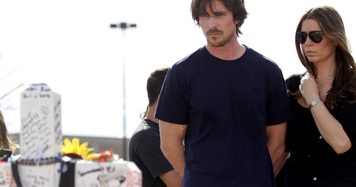 Christian Bale visits shooting victims in Colorado - CBS News