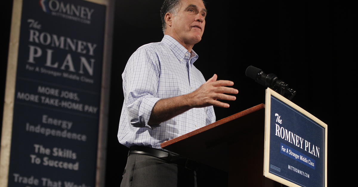 Romney's campaign focus this week: Out of the blue? - CBS News