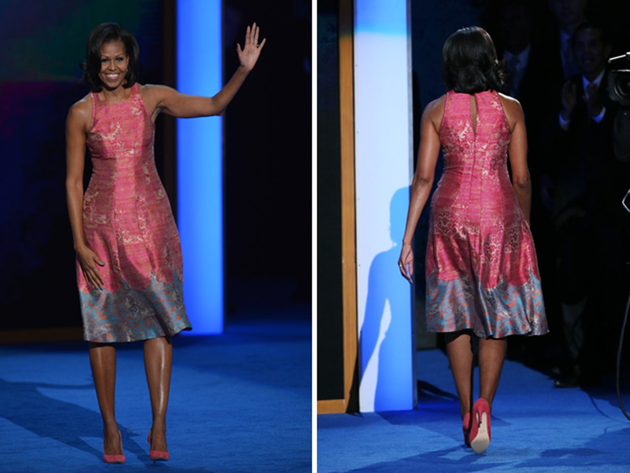 Michelle Obama opts for Tracy Reese dress, J. Crew heels - CBS News