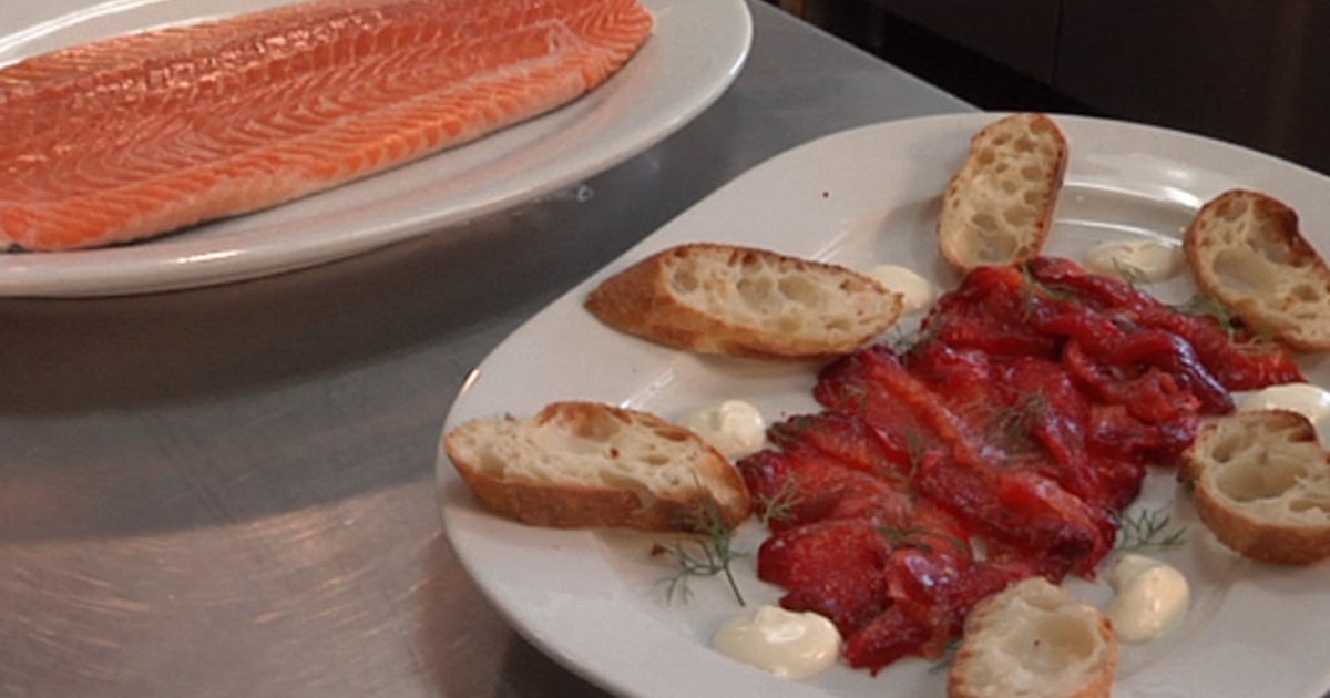 Cured salmon with a touch of color - CBS News