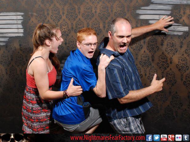 Terrified reactions at haunted house, Pt. 1