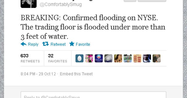 Twitter user @ComfortablySmug apologizes for Sandy hoax - CBS News
