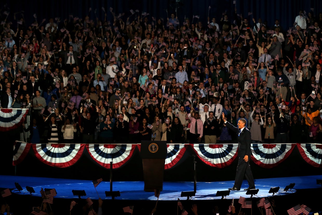 Obama celebrates election win
