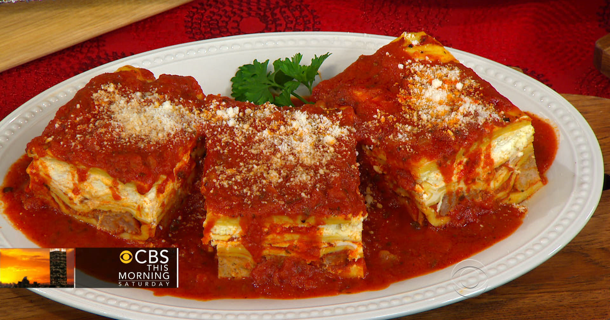 THE Dish: Chef Sal Scognamillo's Meatball Lasagna, Tiramisu - CBS News
