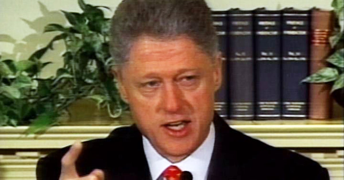 15 Years Ago Bill Clintons Historic Denial Cbs News
