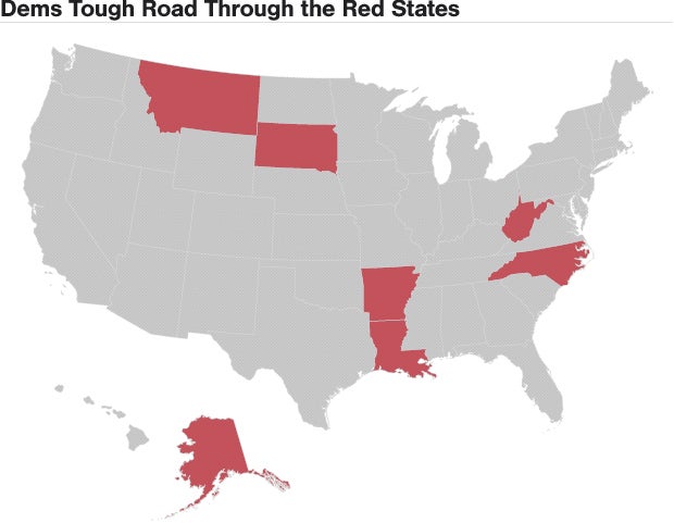 Democrats face rough road in 2014 Senate races - CBS News