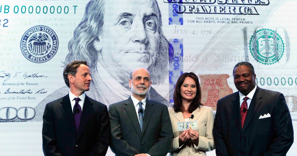 Fed says redesigned $100 bill ready by October - CBS News