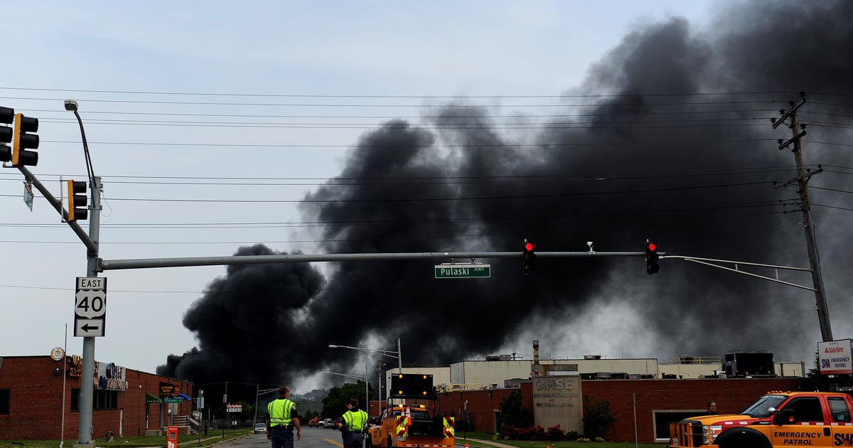 Fiery freight train crash in Md.