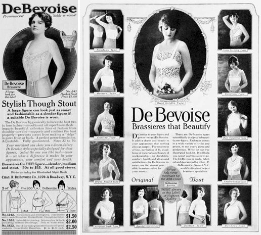 Vintage bra ads