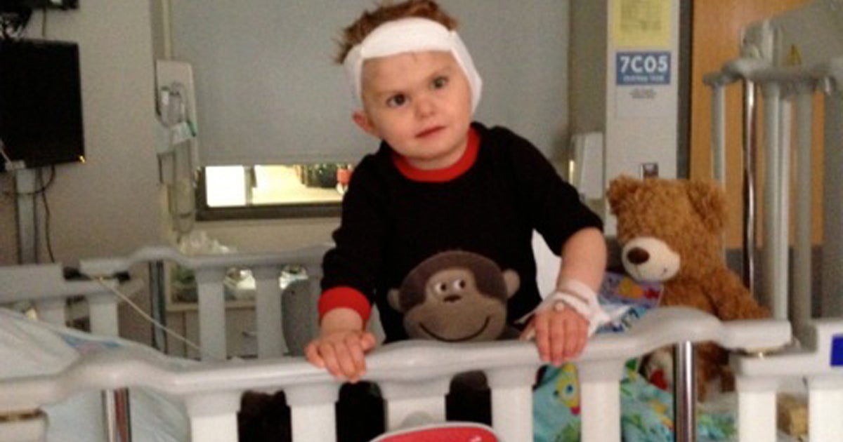 Deaf boy with auditory brain stem implant stunned after hearing dad for ...