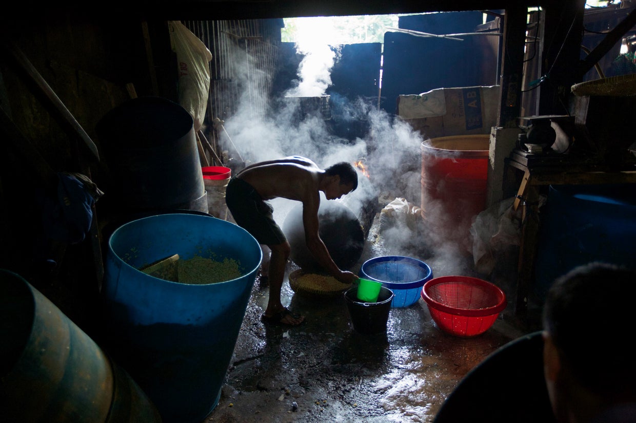 Inside an Indonesian tempeh factory