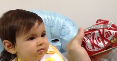 Give the kid a break -- a Kit Kat break/bribe - CBS News