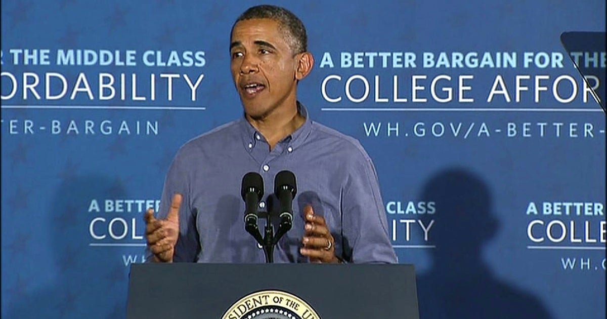 Obama: College affordability "a community effort" - CBS News