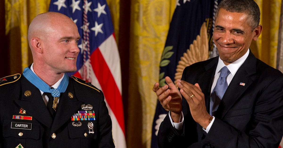 Obama awards Medal of Honor to Army Staff Sergeant Ty Carter - CBS News